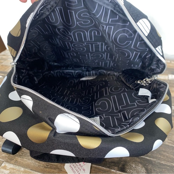 Justice | Accessories | Nwt Justice Polka Dot Back To School Backpack ...